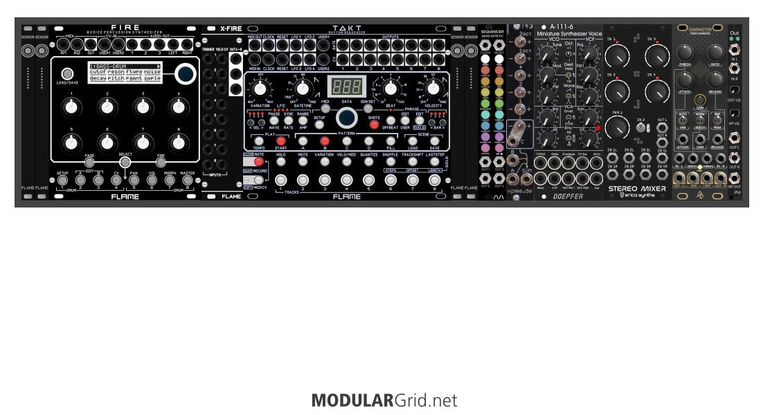FLAME Rhythm & Synth RIG 104TE - Eurorack Modular System from holgap on ...